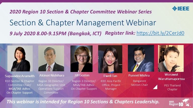 IEEE Region 10 Section & Chapter Management Webinar | FormerNishiharaLab, Academy of SSS ...